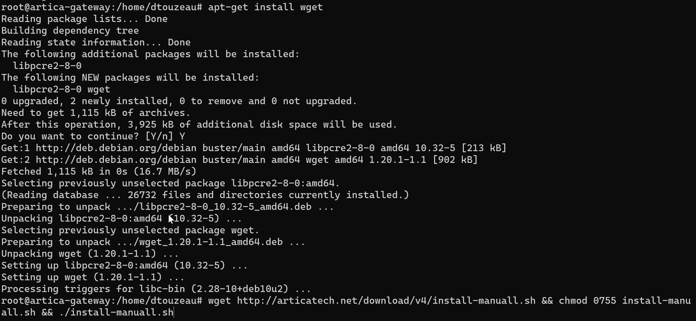 Manual installation on an already installed Debian system ( 4.30 LTS ) | Artica Wiki